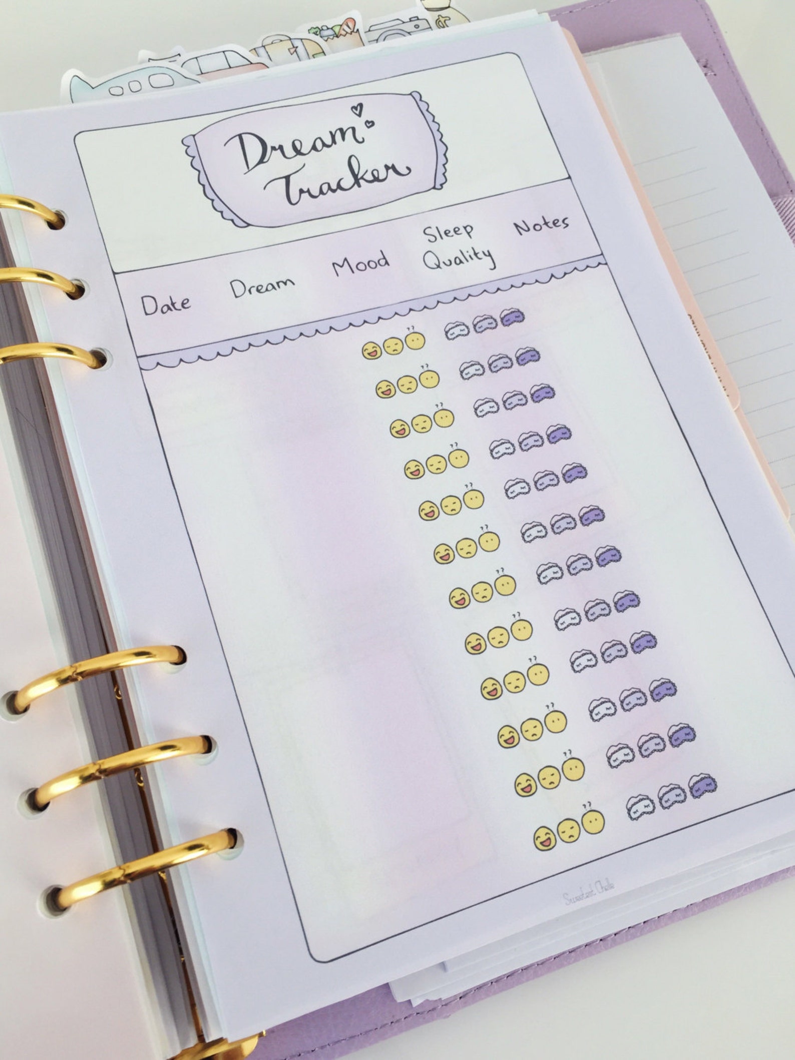 Cute Printable A5 Page Dream Tracker Dream Log Dream - Etsy Australia