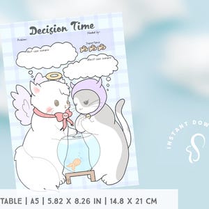 Fun Hand-drawn Decision Making Printable | Cute A5 Printable | Make a ...
