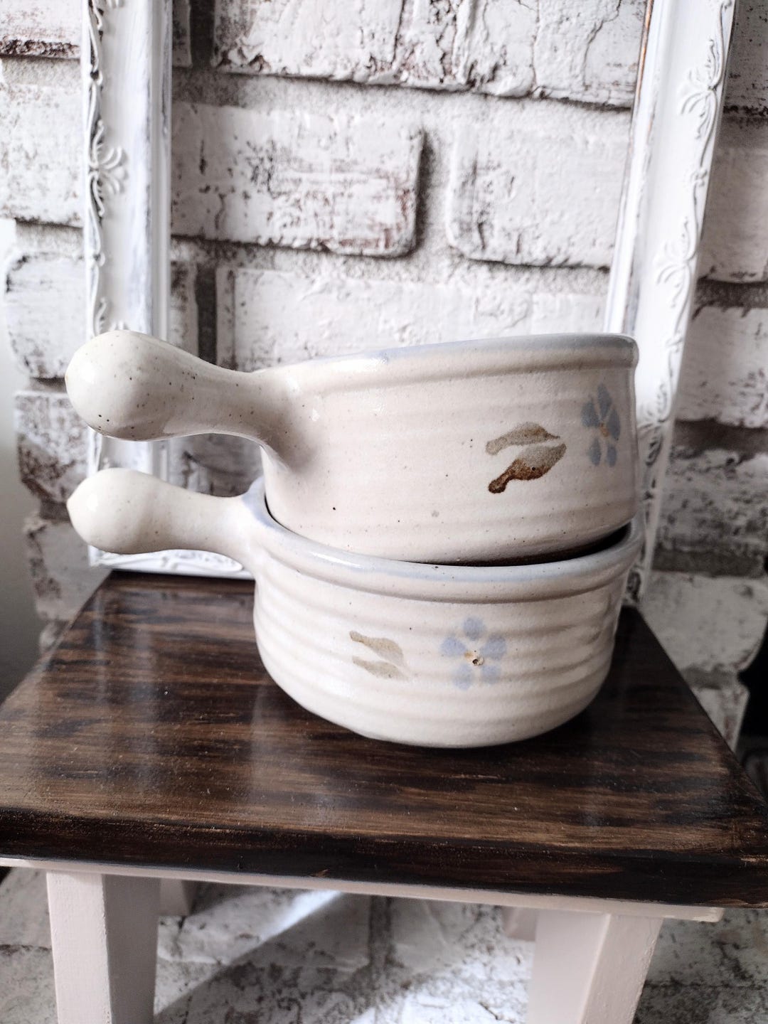 Neher Pottery Handle Stoneware Soup Bowls - Etsy