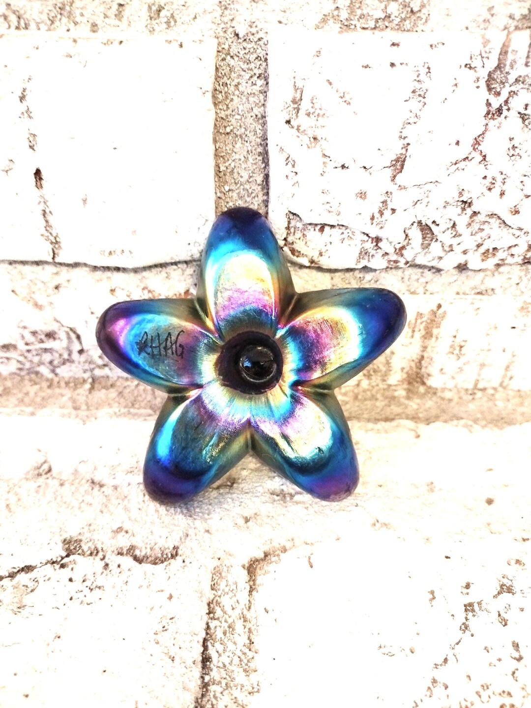 Paperweight by Robert Held Art Glass Iridescent Blue - Etsy