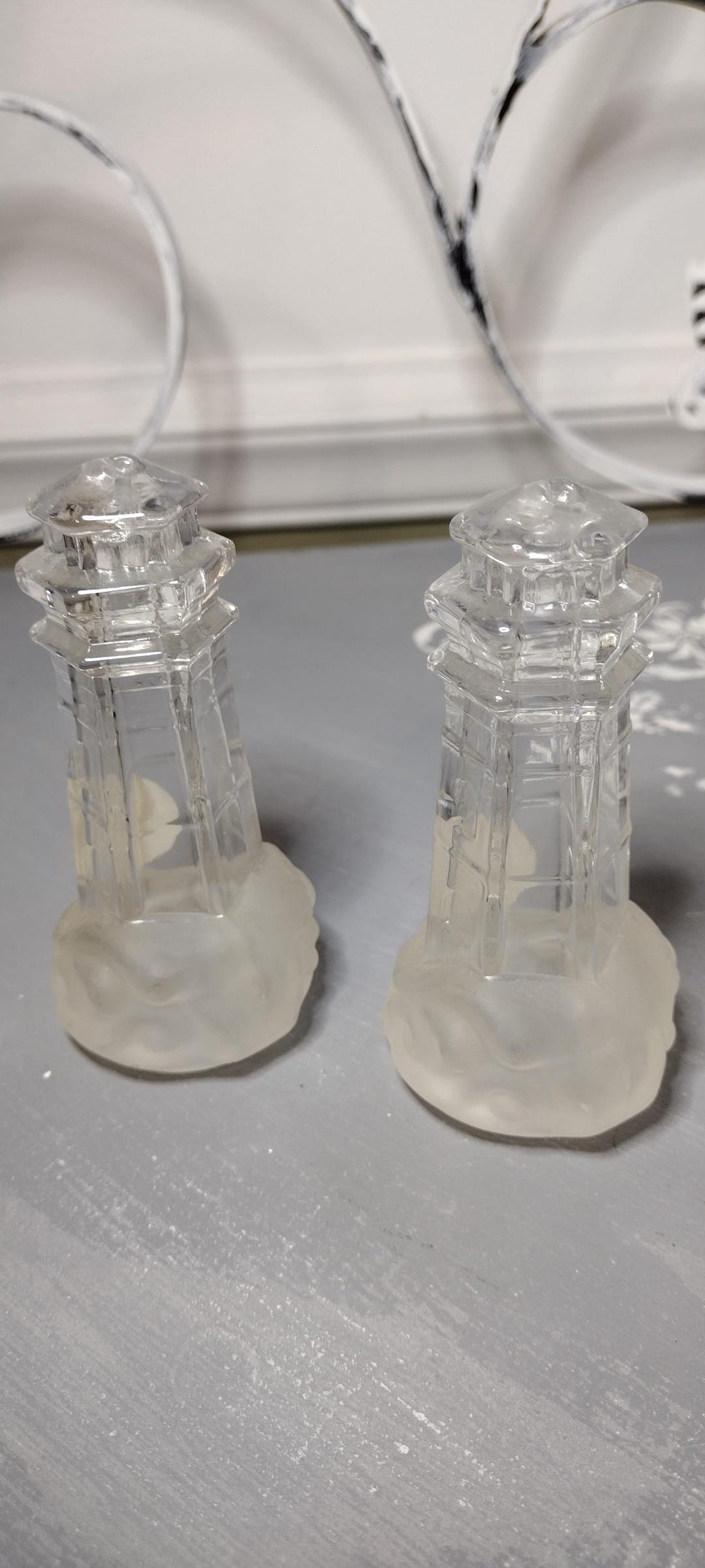 Crystal Lighthouse Salt & Pepper Shakers - Etsy