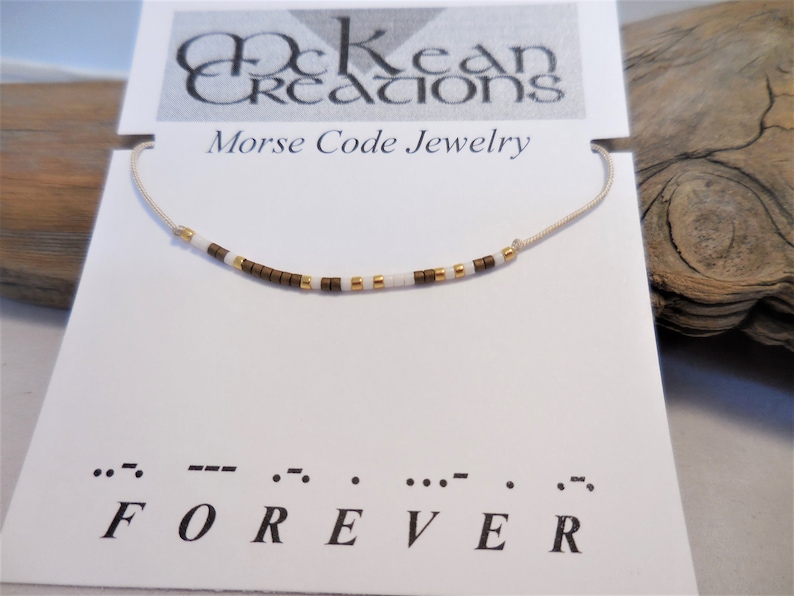 Forever Morse Code Bracelet, String Bracelet, Custom Word Bracelet ...
