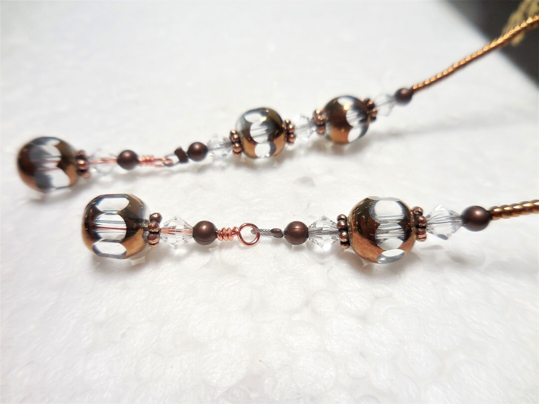 Beaded Bookmark, Book Bling, Copper Book Thong, Book Lover Gift ...