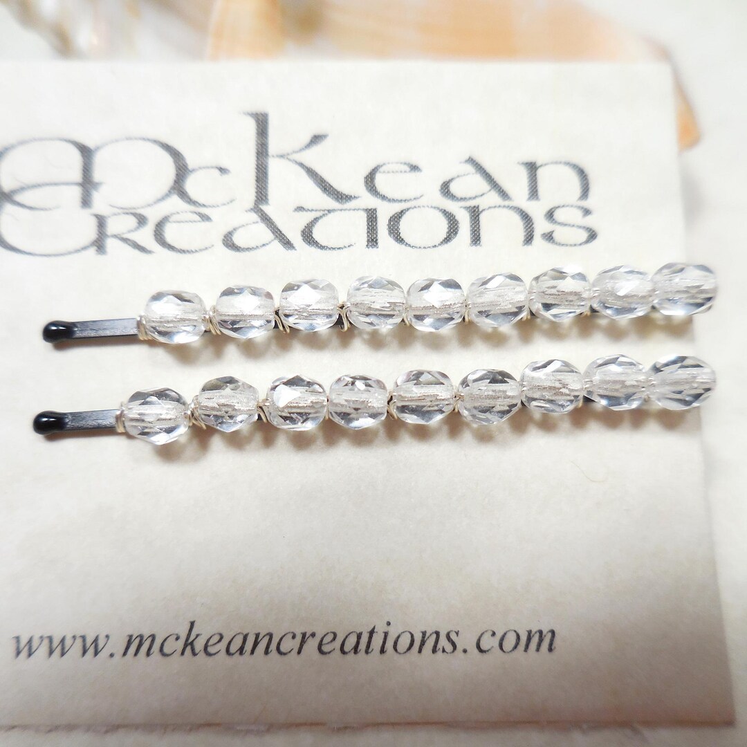 Beaded Bobby Pin, Crystal Hair Pin, Sparkly Hair Clip, Bridal Hair Pin ...