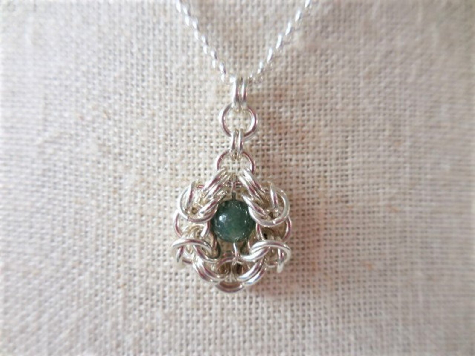 Byzantine Flower Necklace Chainmail Necklace Romanov Weave - Etsy