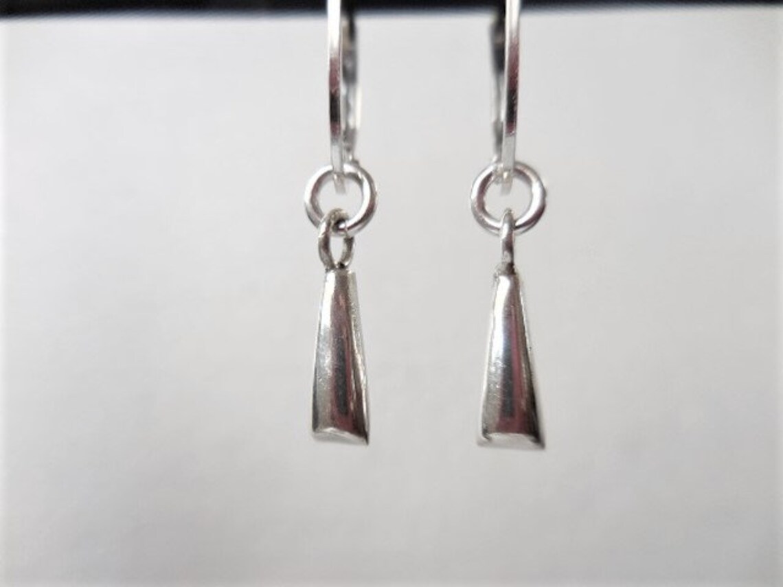 Sterling Silver Leverback Earrings Lightweight Sterling | Etsy