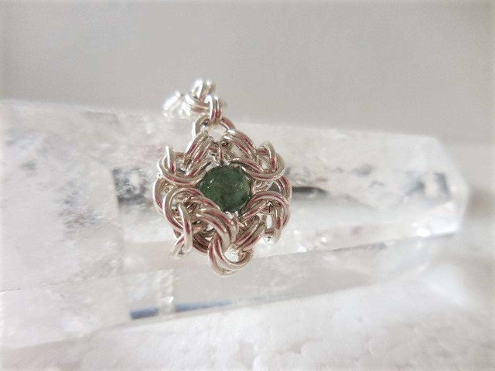 Byzantine Flower Necklace Chainmail Necklace Romanov Weave - Etsy