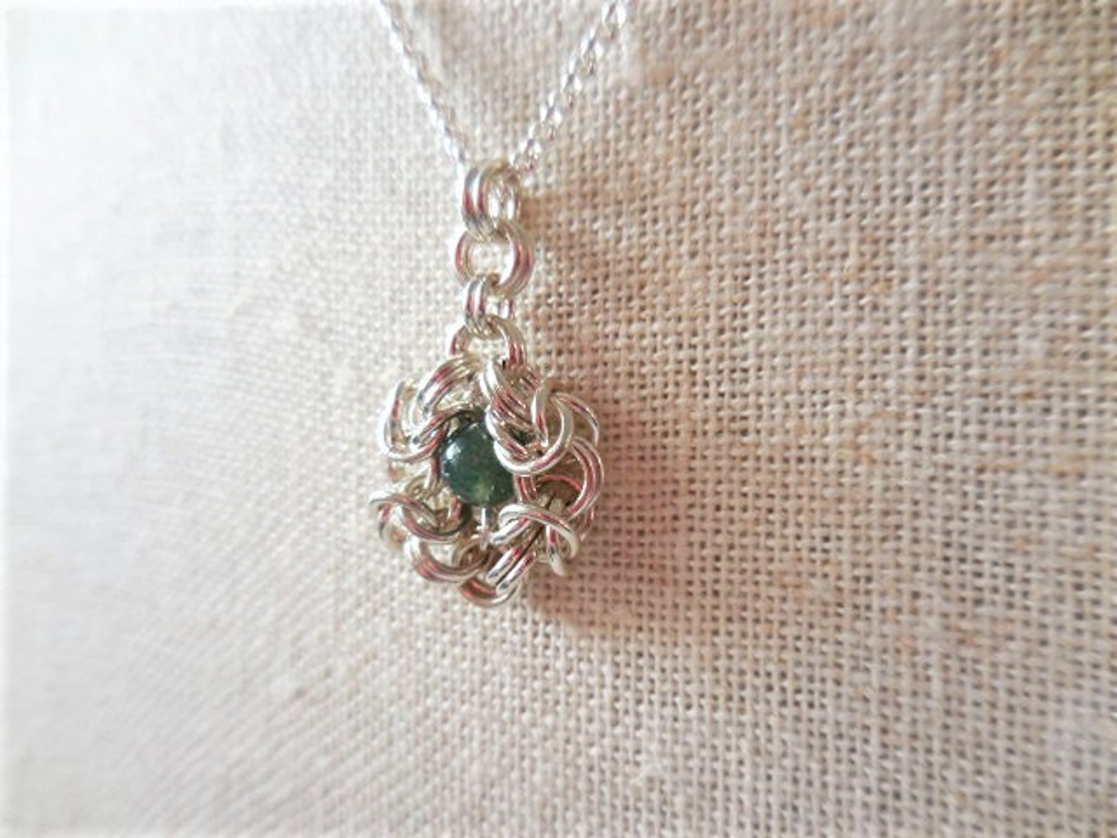 Byzantine Flower Necklace Chainmail Necklace Romanov Weave - Etsy