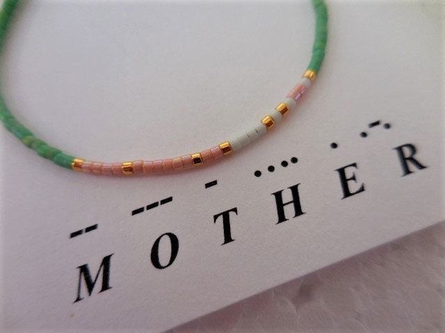 Mother Morse Code Bracelet Mothers Day Gift Hidden Message | Etsy