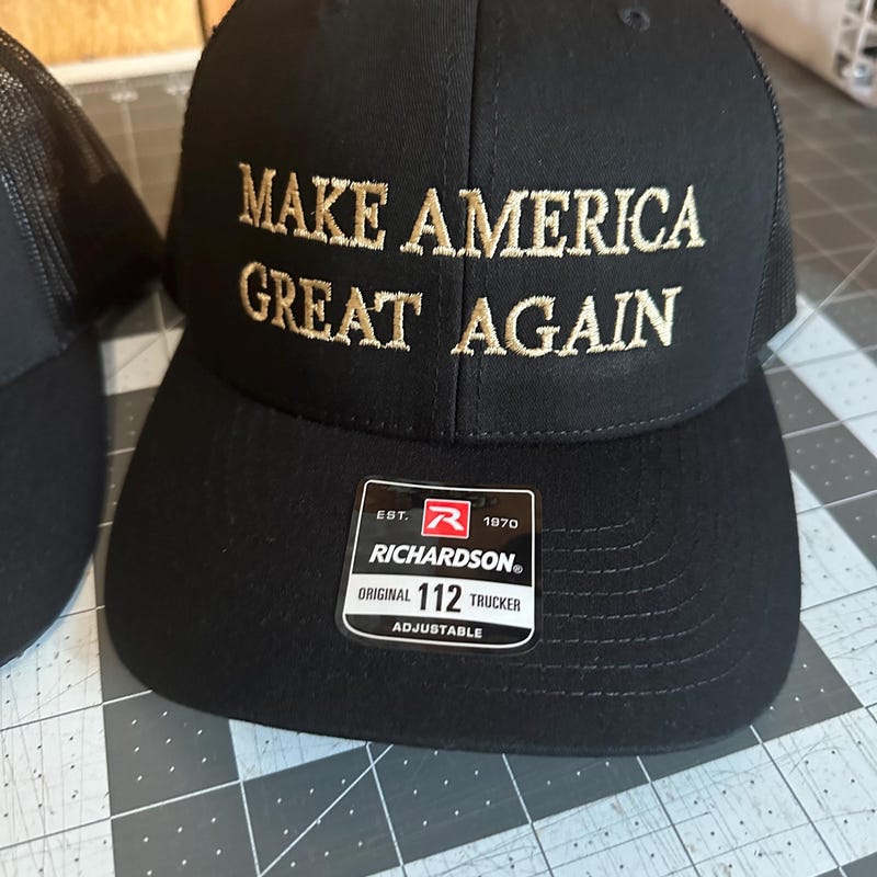 Black and Gold Trump Hat - Etsy