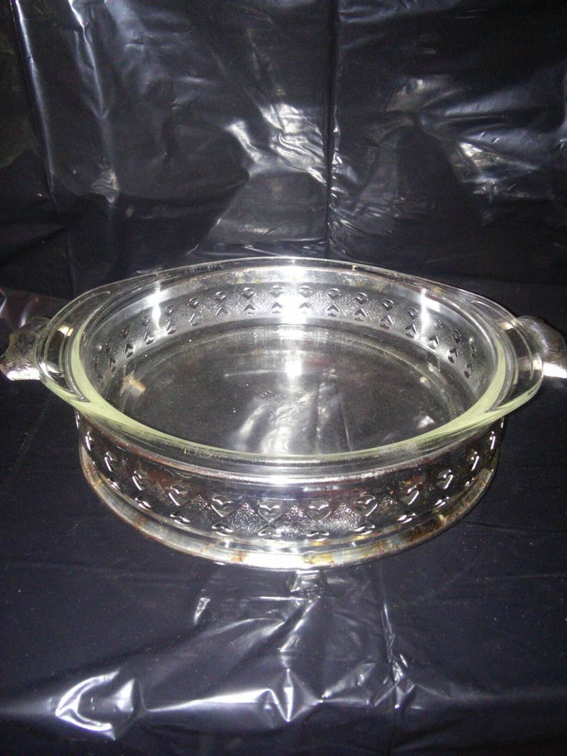Vintage Deep Dish Pyrex Pie Dish With Metal Surround - Etsy