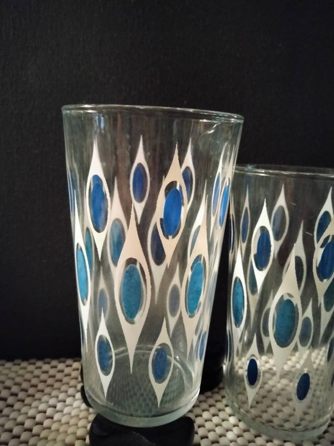 Vintage Set of 4 Atomic Eye Design Tumblers Unknown Maker. - Etsy
