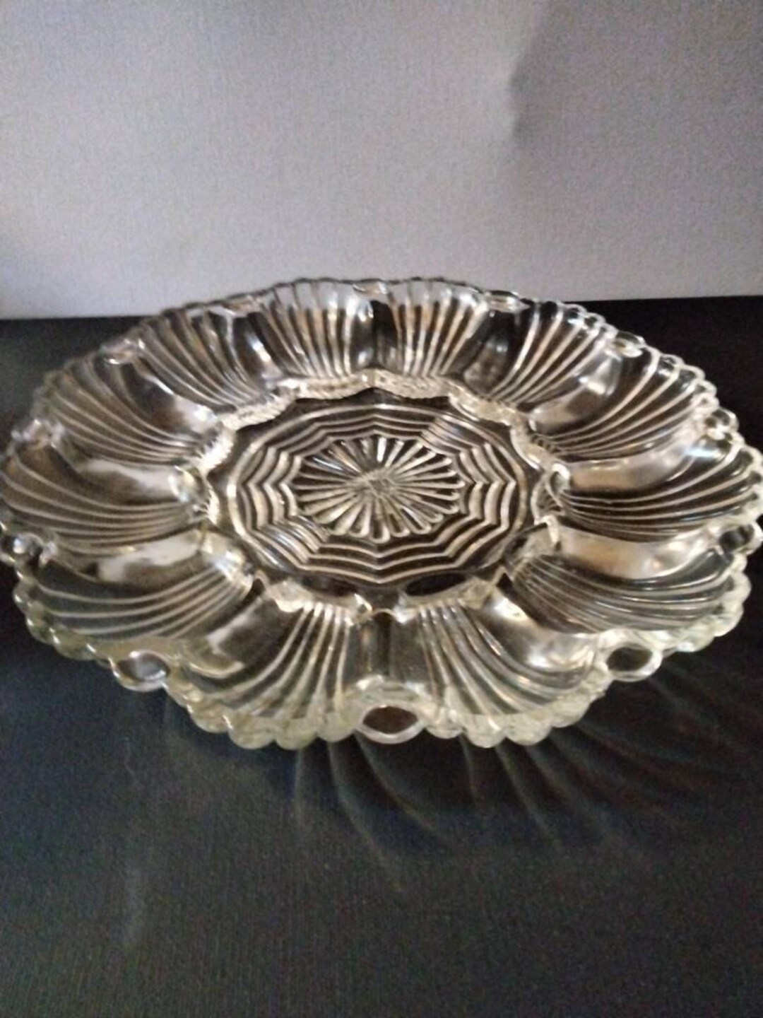 EAPG Egg Plate Vintage Art Deco Design - Etsy