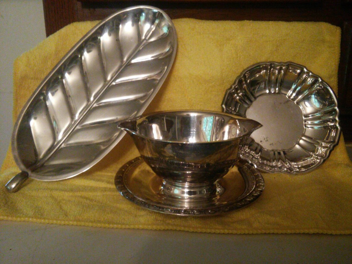 Group Lot of Silverplate Serving or Accent Pieces. Country Chic - Etsy