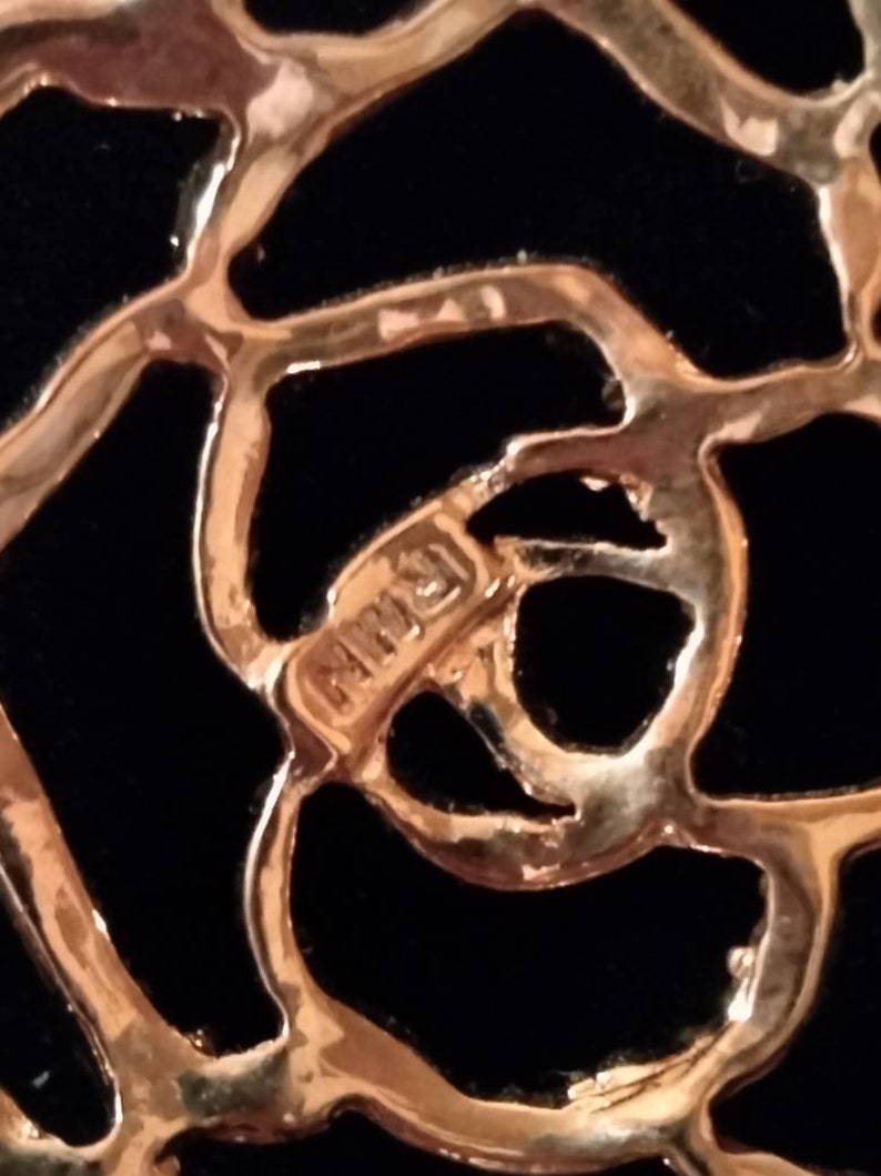 RMN Gold Rose Pendant on Gold Chain - Etsy