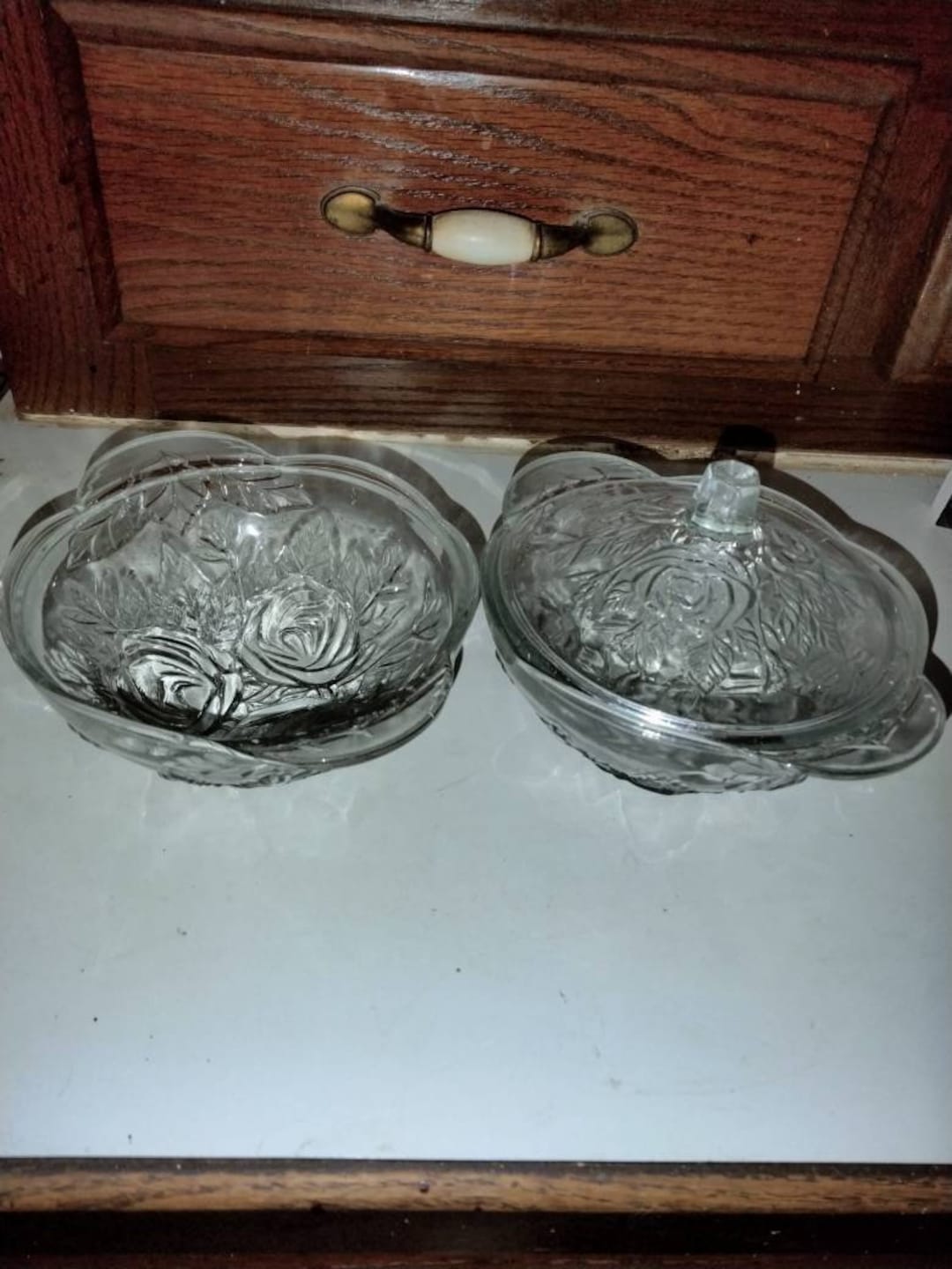 Pair of Kia Malaysian Candy / Nut Dishes. One Lid. - Etsy