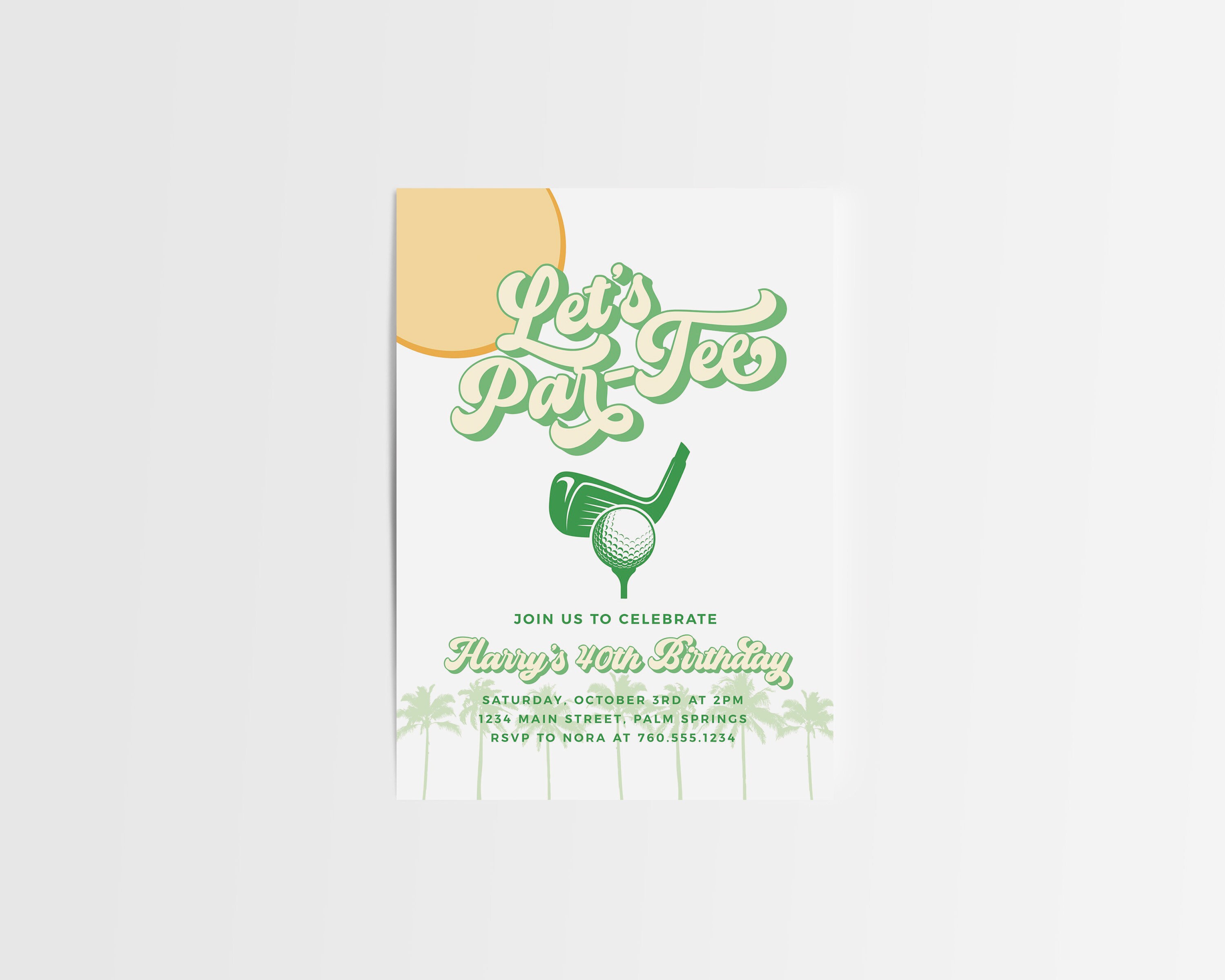 Golf Party Welcome Sign First Birthday Decoration Palm - Etsy