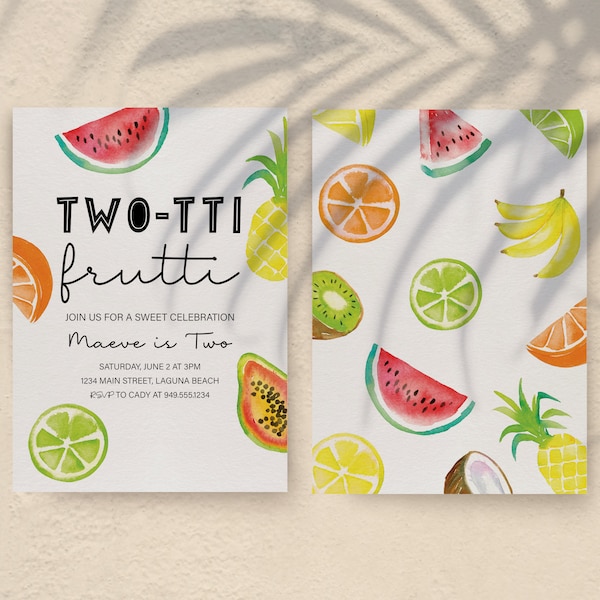 Fruit Invitation - Etsy