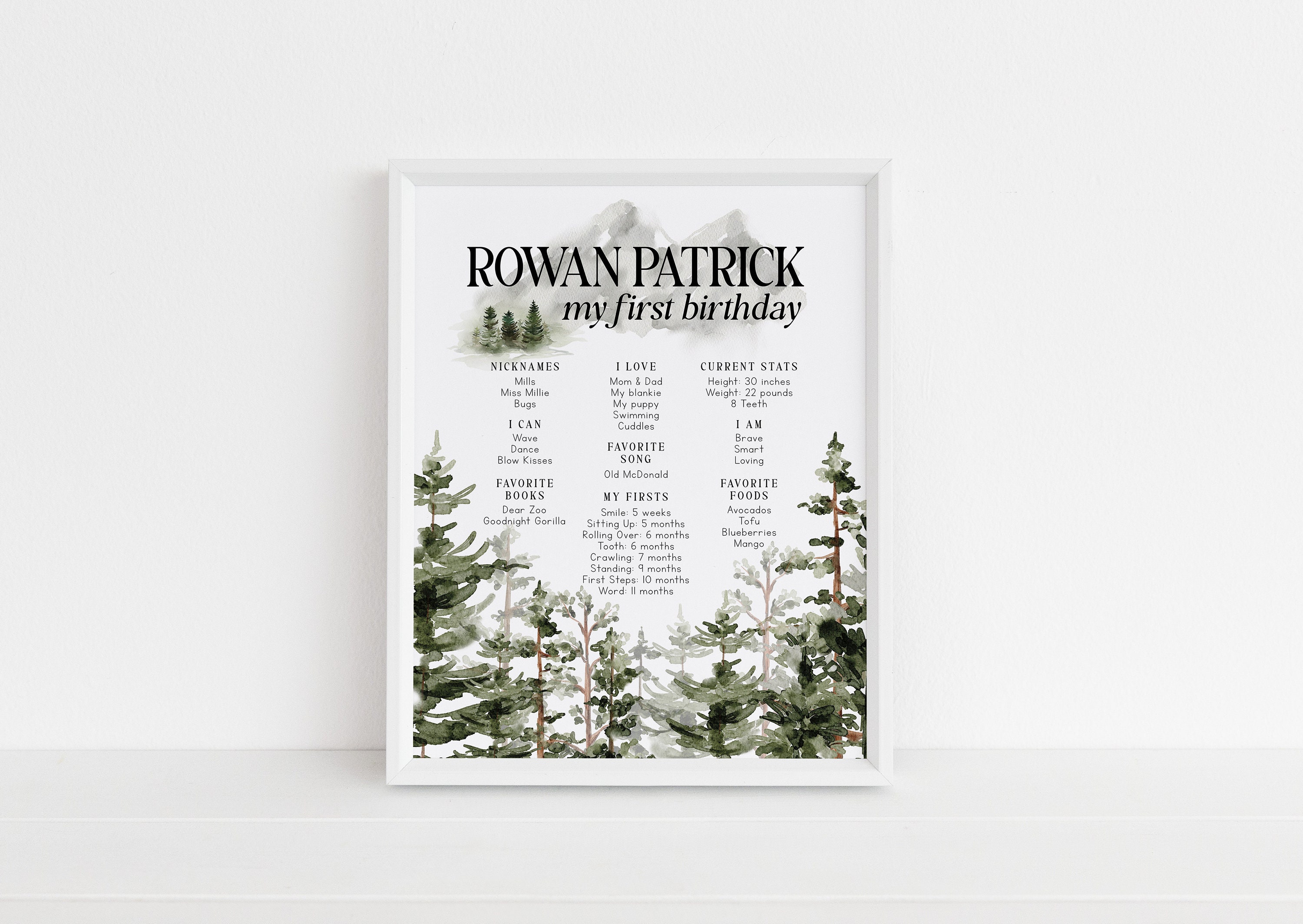 Forest Welcome Sign First Birthday Decoration Wild One - Etsy