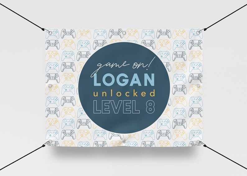 Editable Gaming Party Printable Sign Video Game Birthday - Etsy