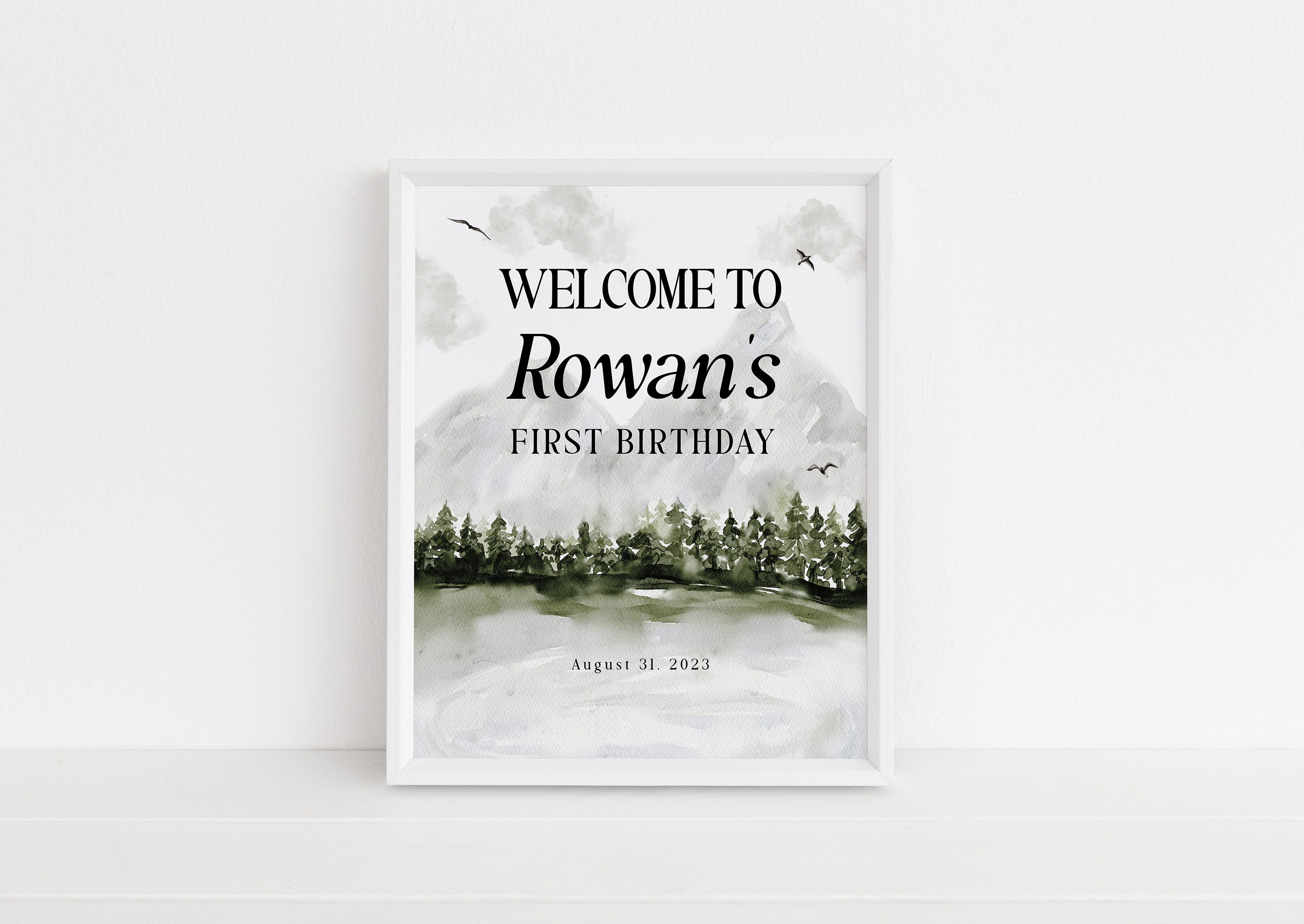 Forest Welcome Sign First Birthday Decoration Wild One - Etsy