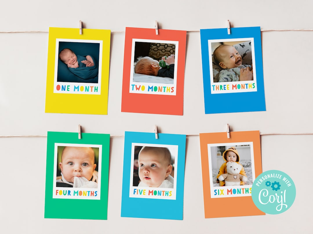 EDITABLE Colorful First Birthday Photo Banner, Milestone One is Fun ...
