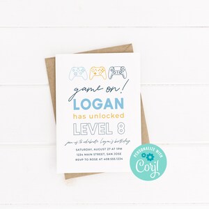 Editable Gaming Party Printable Sign, Video Game Birthday Poster ...