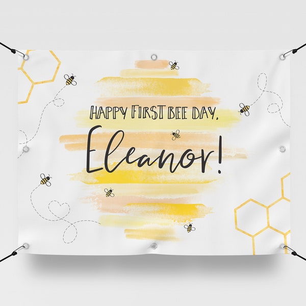 First Bee Day Banner - Etsy