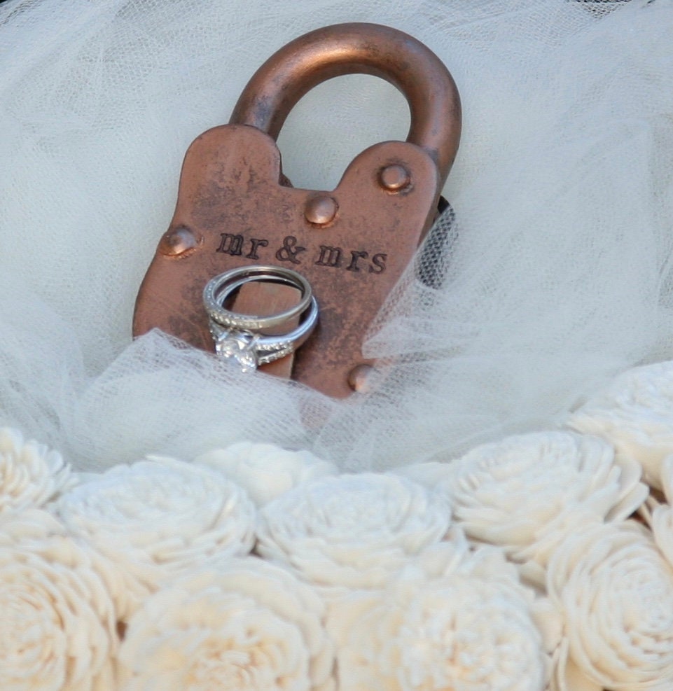 Antique Padlock Mr & Mrs Ring Holder Ring Bearer Gift for the | Etsy