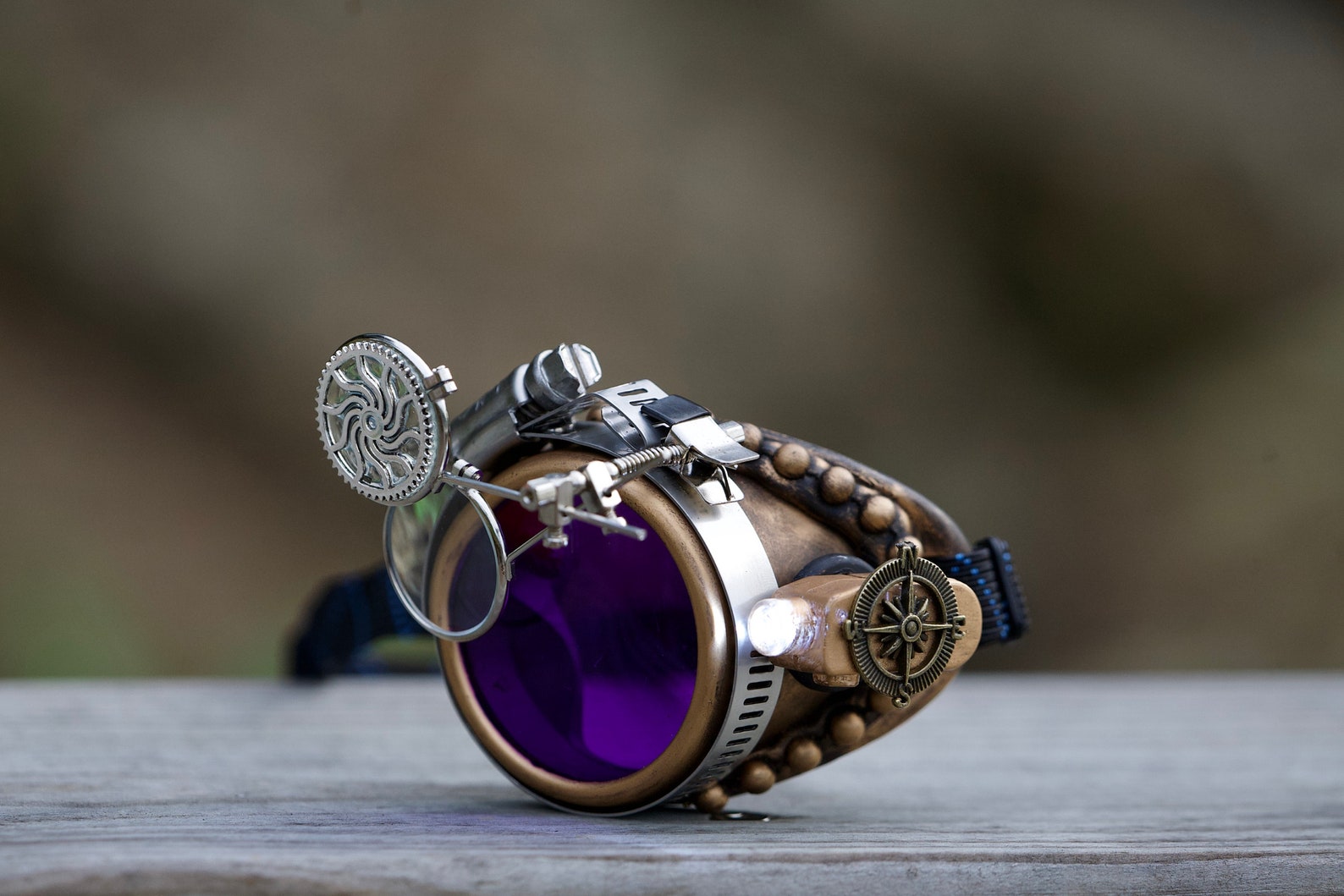 Handmade Steampunk Goggles: Festival Cosplay Accessories With LED ...