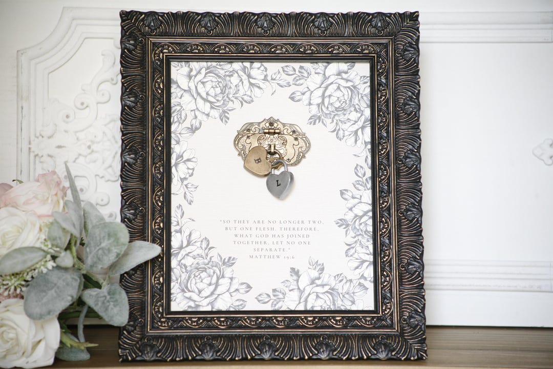 Unity Ceremony Love Lock Set – Vintage Wedding Frame With Padlocks ...