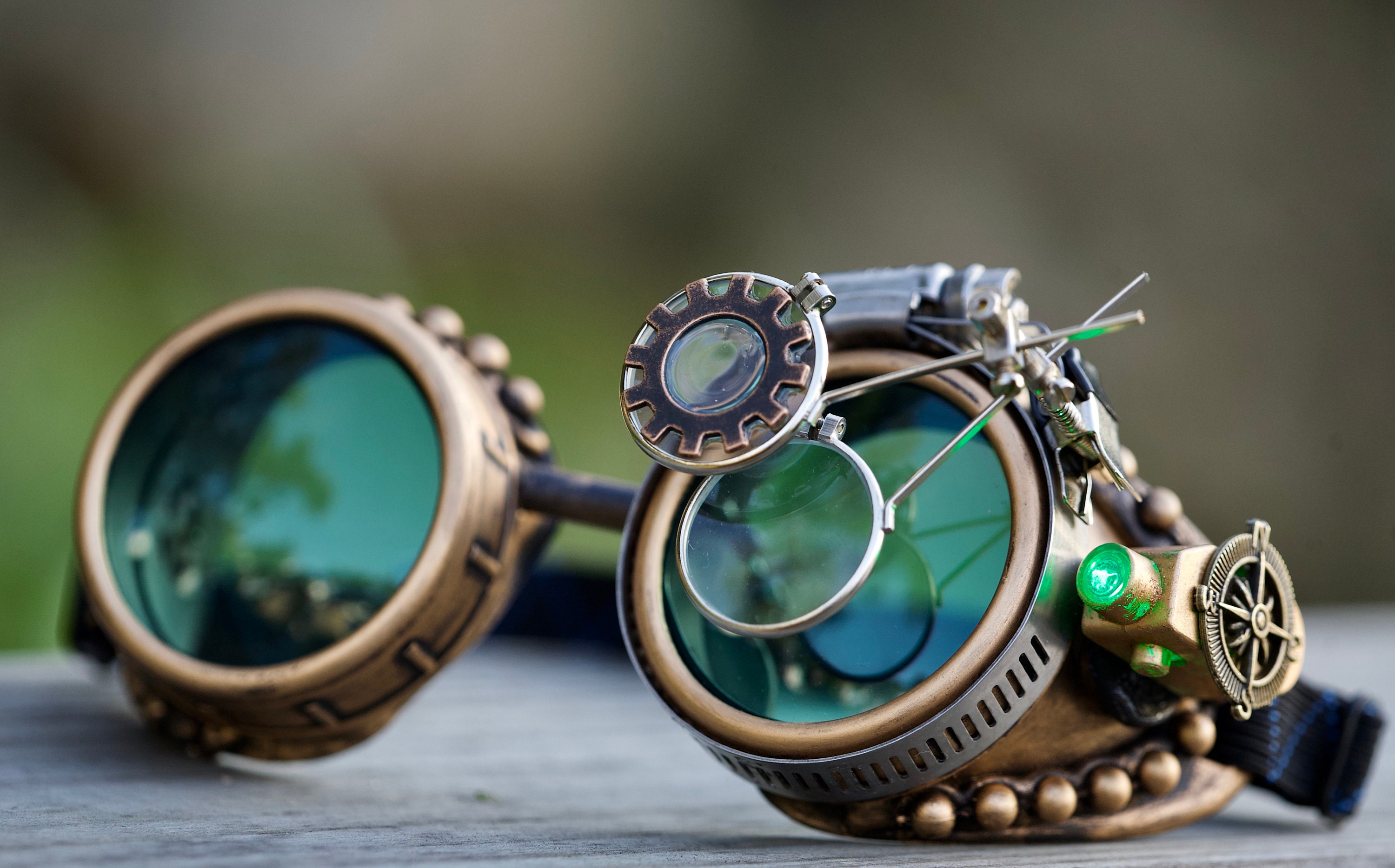 Steampunk Goggles Rave Glasses Victorian Gcg Aviator Cosplay - Etsy