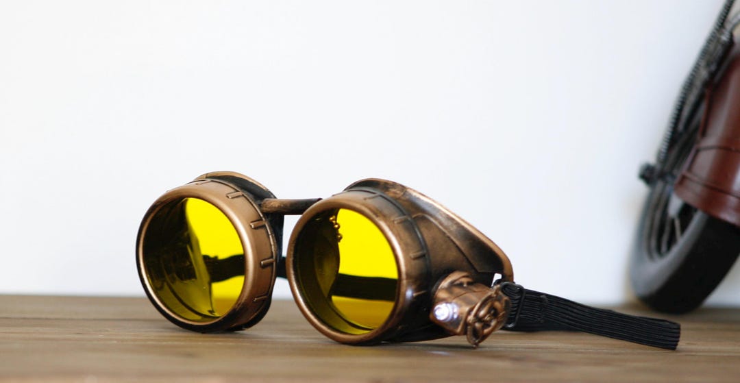 Steampunk Goggles Rave Glasses Victorian Aviator Cosplay Costume ...