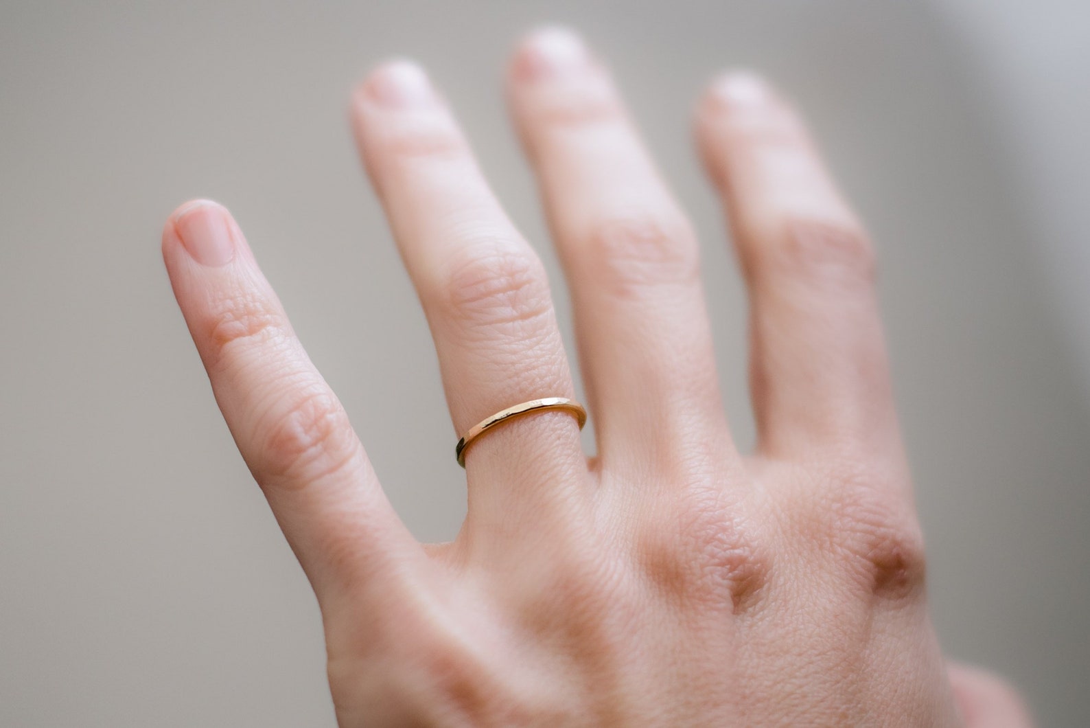 Yellow Gold Band Simple Gold Ring Gold Stacking Ring | Etsy