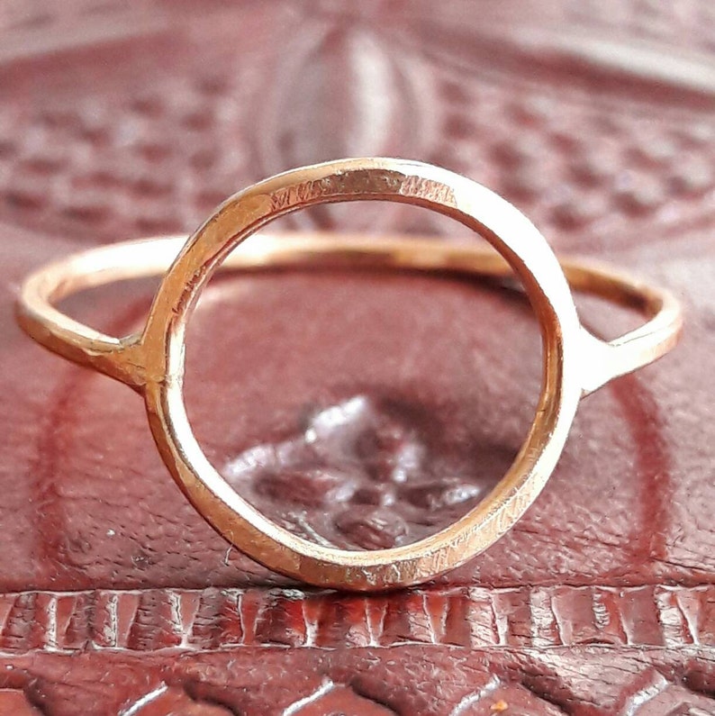 Yellow Gold Circle Ring Gold Fill Ring Open Circle Ring - Etsy