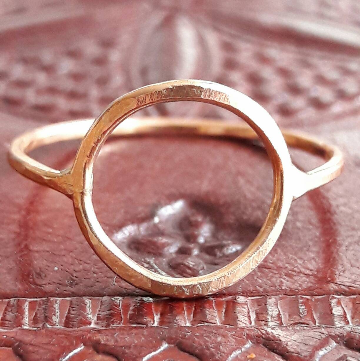 Yellow Gold Circle Ring Gold Fill Ring Open Circle Ring | Etsy