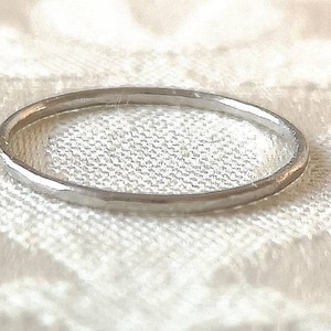 Platinum Wedding Band Simple Platinum Ring 1mm Band Thin Ring Skinny ...