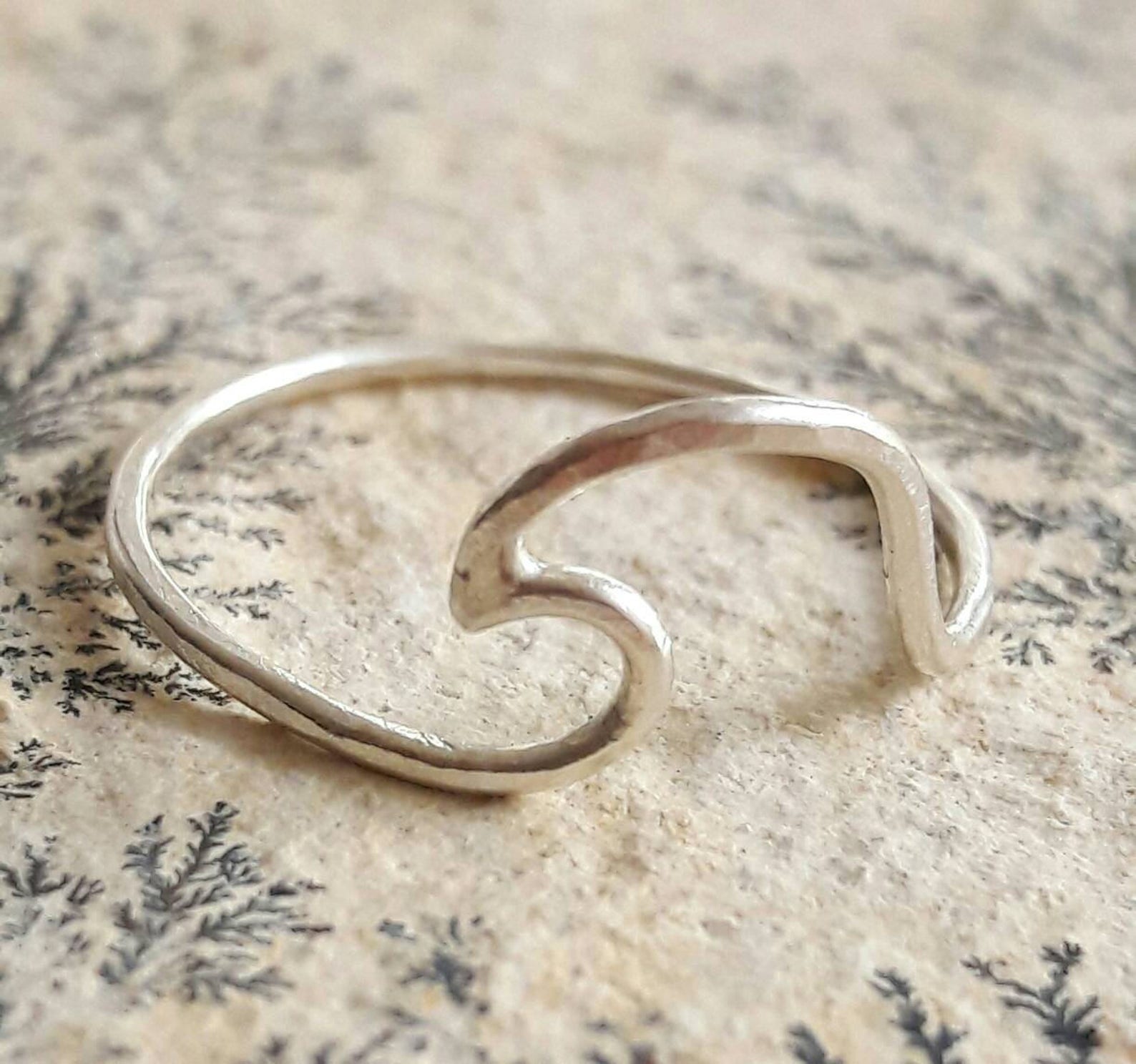 Sterling Silver Wave Ring Beach Ring Ocean Wave Ring | Etsy