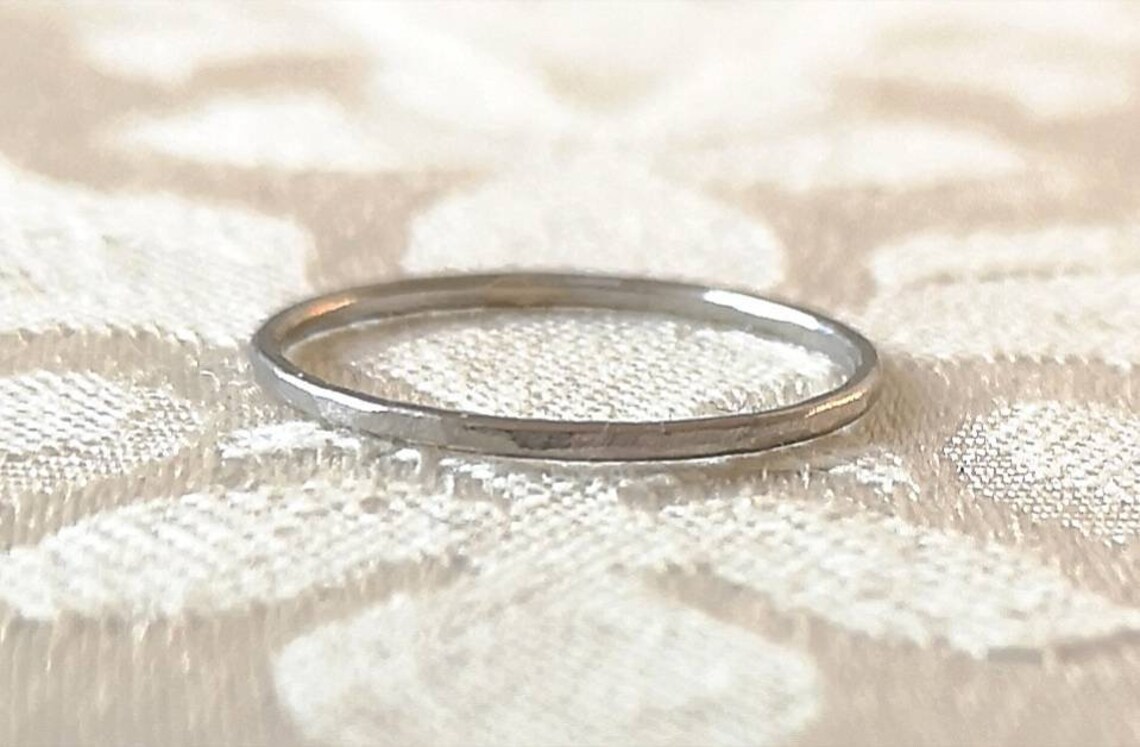 Platinum Wedding Band Simple Platinum Ring 1mm Band Thin - Etsy