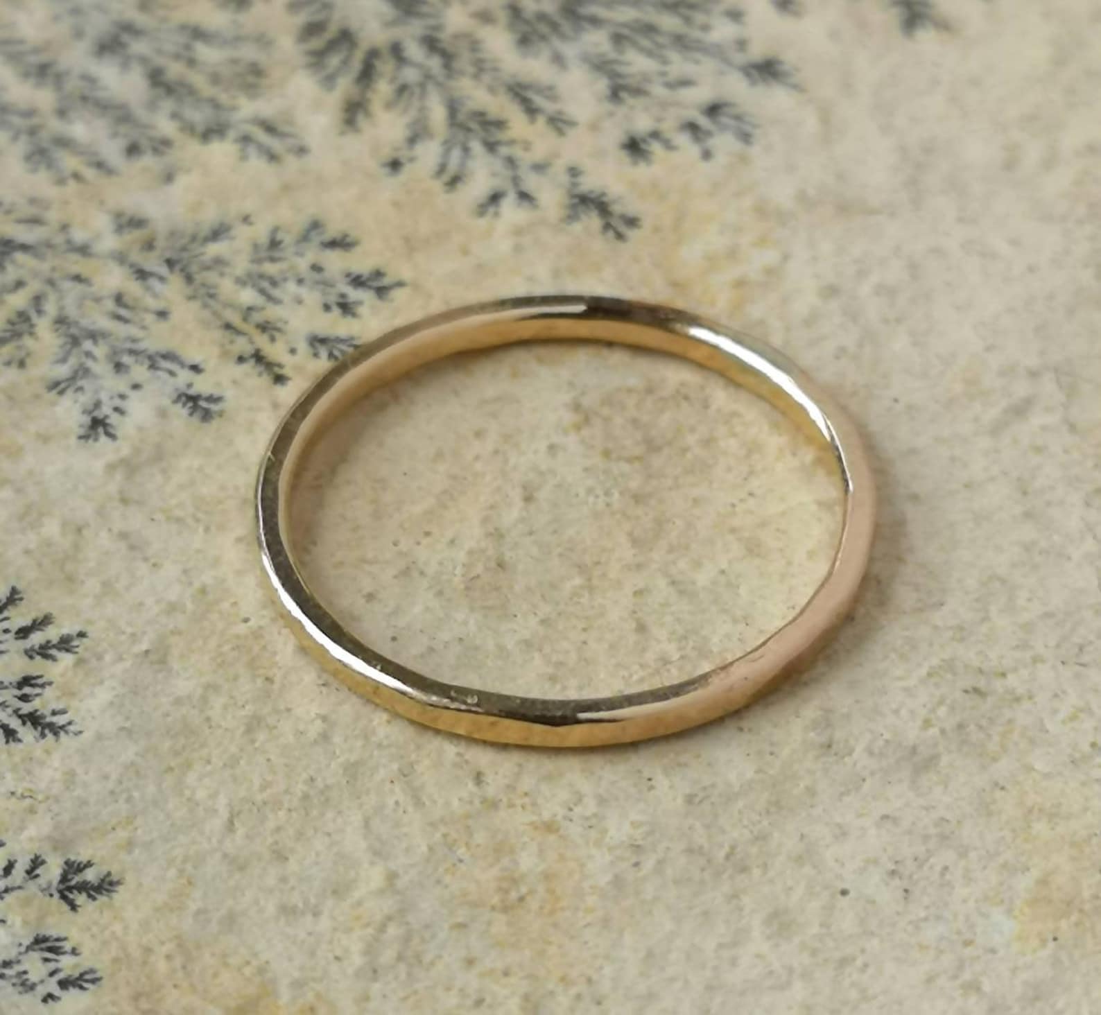 Yellow Gold Band Simple Gold Ring Gold Stacking Ring | Etsy