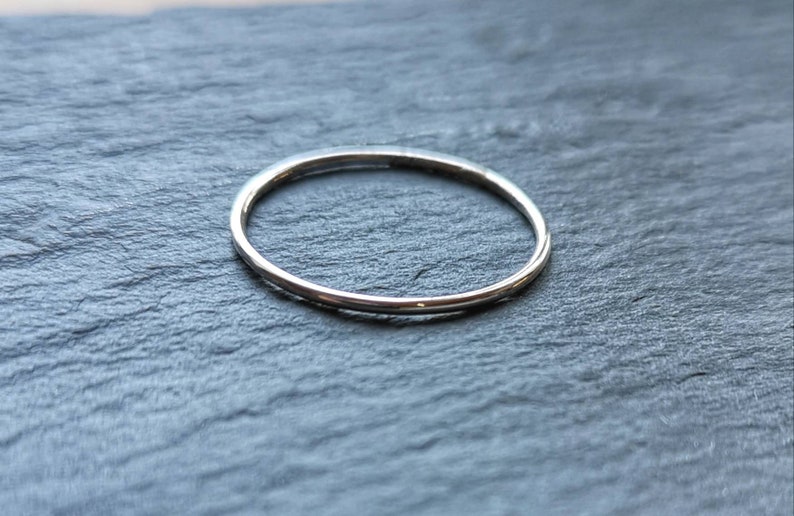 Platinum Wedding Band Simple Platinum Ring 1mm Band Thin | Etsy
