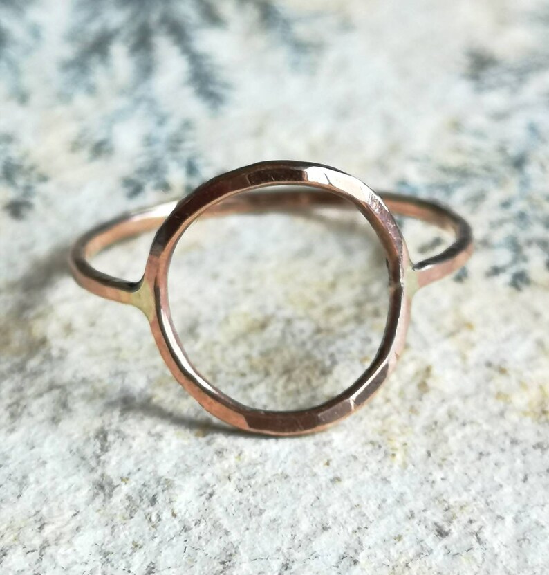 Yellow Gold Circle Ring Gold Fill Ring Open Circle Ring - Etsy