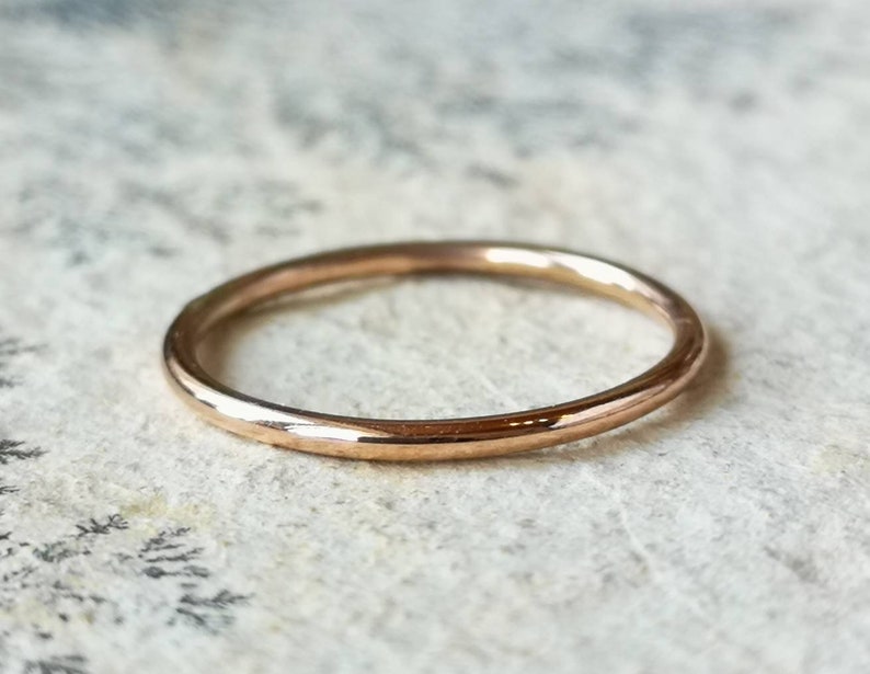 Simple Rose Gold Ring Rose Gold Fill Pink Gold Ring Rose | Etsy
