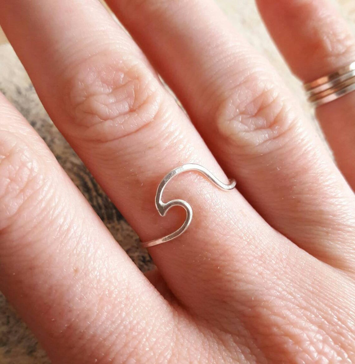 Sterling Silver Wave Ring Beach Ring Ocean Wave Ring | Etsy