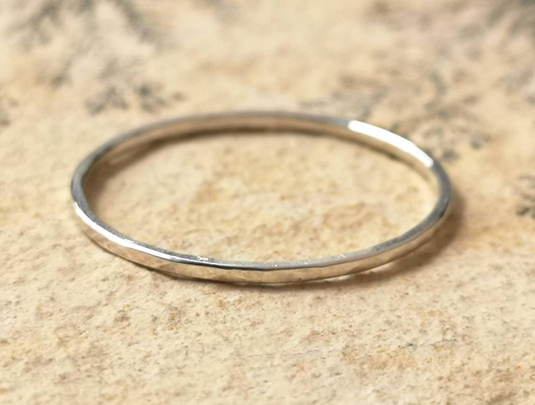 Delicate 1mm Sterling Silver Ring - Thin Silver Ring - Minimalist Ring ...
