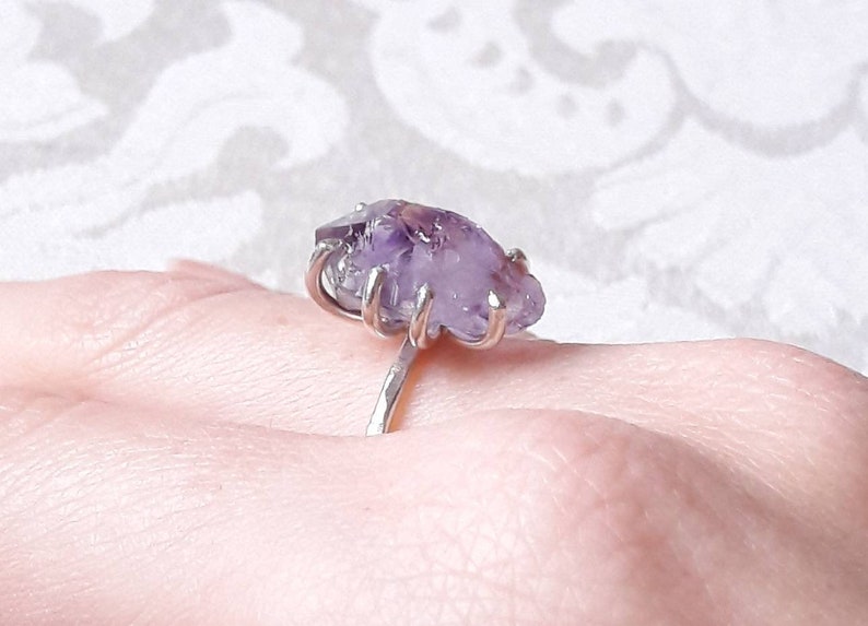 Raw Amethyst Crystal Ring February Birthstone Ring - Etsy Canada