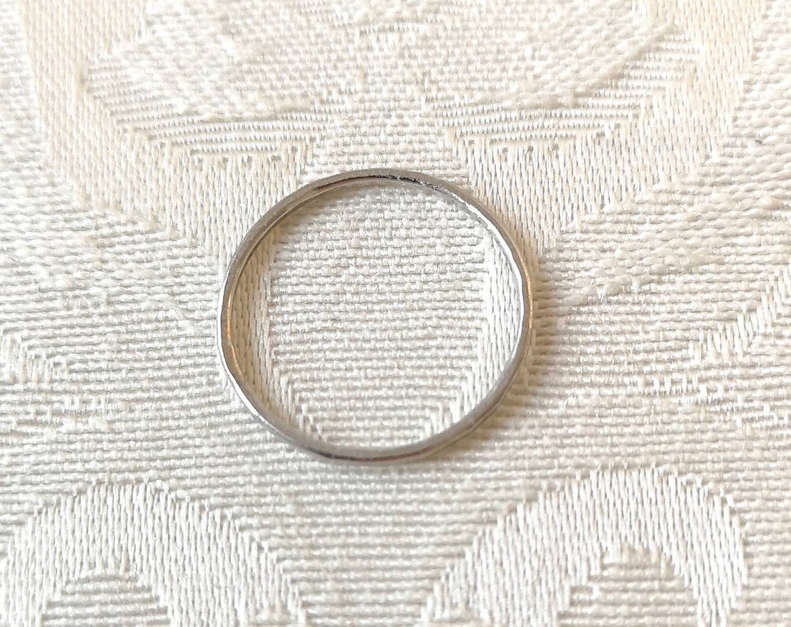 Platinum Wedding Band Simple Platinum Ring 1mm Band Thin - Etsy