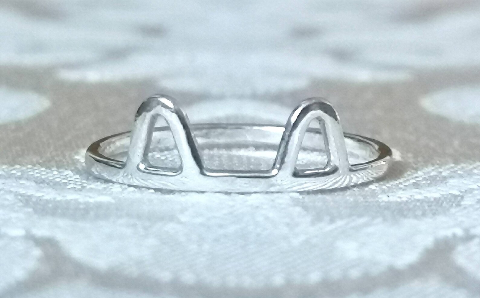 Kitty Ears Stacking Ring Stackable Cat Ears Ring Gift for | Etsy