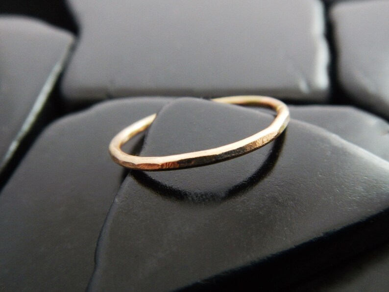 Yellow Gold Band Simple Gold Ring Gold Stacking Ring | Etsy