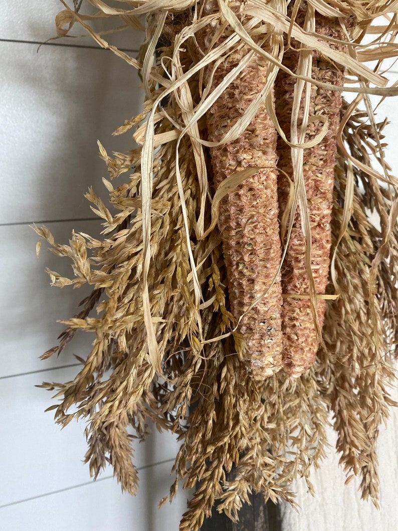 Dried Corn Cob Tassels Wall Or Door Swag Hanger Husks Etsy